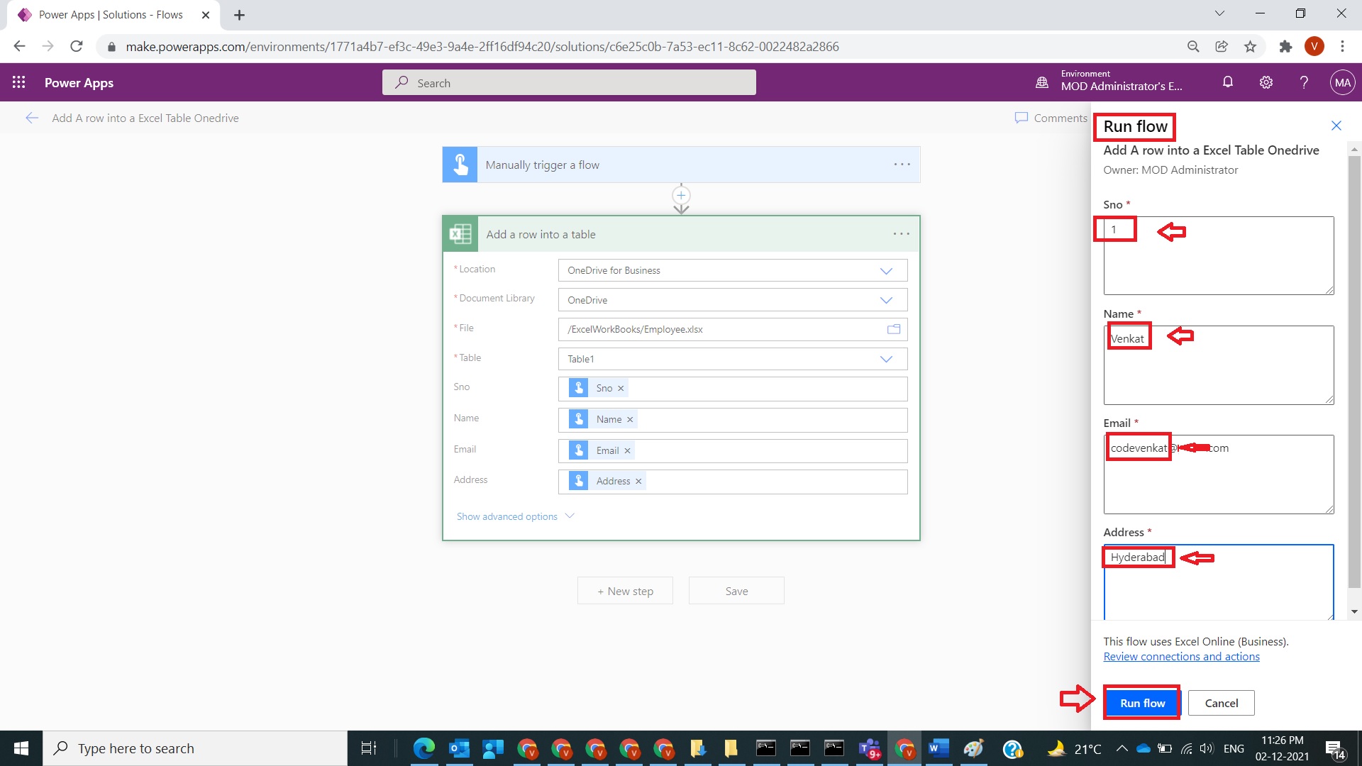 Power Automate Fundamentals # 36: Add A row into an Excel Table ...
