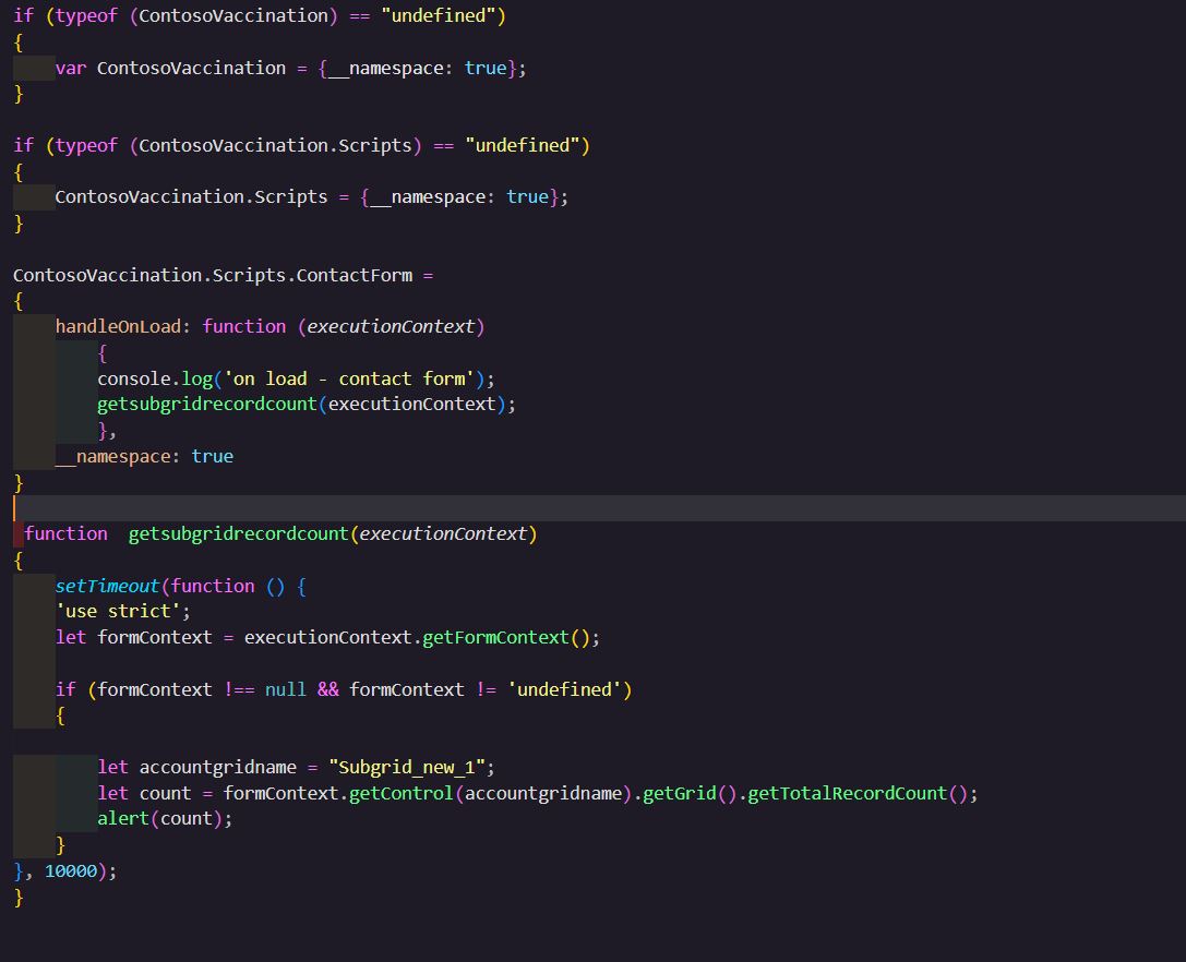 Back to Basics # 64: Get SubGird Record Count with Webresource in Dynamics CRM – Common Man Tips ...